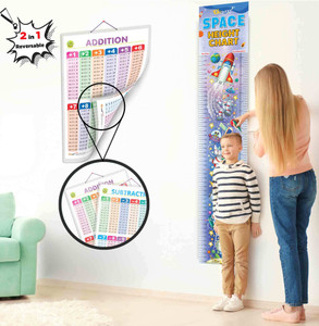 2 IN 1 ADDITION AND SUBTRACTION and SPACE HEIGHT CHART | Set of 1 ...