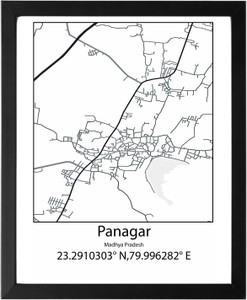 Panagar,Madhya Pradesh,India UNFRAMED Minimalist Map Line Art Print ...