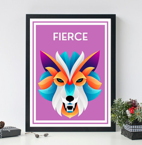Fierce Abstract Paper Print - Quotes & Motivation, Typography ...