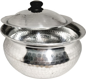bartan hub Aluminium Hammered Finish Handi/Sipri With Lid Biryani Rice ...