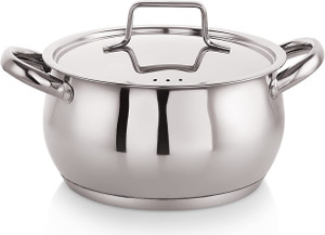 NIRLON Impact Bonded Tri Ply Bottom Induction Handi Casserole Pot 20 cm ...