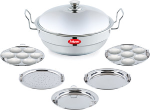 Jaipan Multipurpose Kadhai With 6 plate ( Idali ,Dhokla,Patra Momos ...
