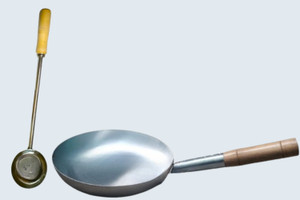 DIAMOND STEEL NEW_Chinese Frypan with Ladle_12inch Fry Pan 30.48 cm ...