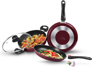 MILTON Pro Cook Kitchen Pride Non Induction Cookware, Peach Non-Stick ...