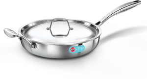 Hawkins Pro Frying Pan, Triply Stainless Steel, Silver, (PSF26S) Fry ...
