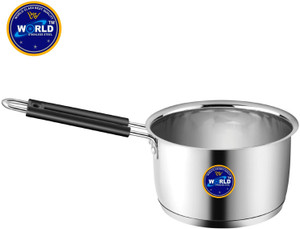 MS WORLD Stainless Steel Induction and Gas Compatible Sauce Pan, Tapeli ...
