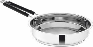 PRABHA Encapsulated Induction Base Stainless Steel Frypan, Fry pan ...