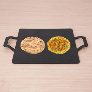 The Indus Valley Pre-Seasoned Light Iron Square Tawa for Dosa/Chapathi ...
