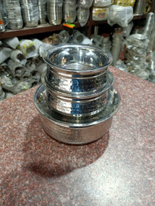 Parik Enterprises Stainless Steel Hammered - Handi Set - Pack of 3 NA ...