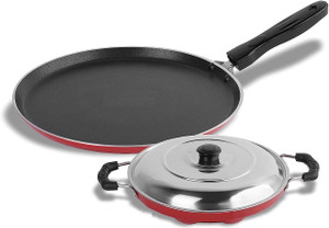 Firemate Coral Aluminium Dosa Tawa Grill Appam Patra With Lid 1 Dosa ...