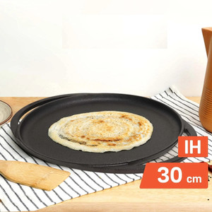 Meyer Pre-Seasoned Cast Iron Flat Dosa/Roti/Chapati Tawa Pan with 2 ...