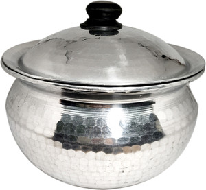 bartan hub Aluminium Hammered Finish Handi/Sipri With Lid Biryani Rice ...