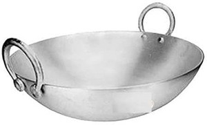 Shiv Shiv Aluminium Pan/Kadai. Deep Frying Wok. Diameter 10 Inches ...