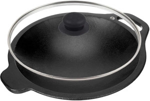 EUGOR Pre-Seasoned Cast Iron Appa Chatti/Appam Pan/Appam Patra ...