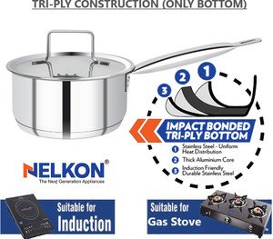 Nelkon ZEON SAUCE PAN 14CM Sauce Pan 14 cm diameter with Lid 1 L ...