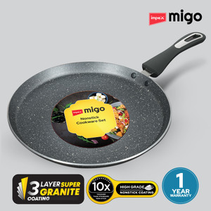 IMPEX Granite Nonstick Tawa 26 cm, 3 Layer Super Granite, 2.6mm thick ...