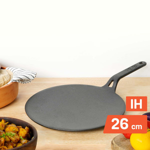 Meyer Pre-Seasoned Cast Iron Roti/Chapati/Dosa Tawa Pan with Stick ...