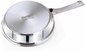 DIAMOND Sandwich Bottom Fry Pan 24cm Tadka Pan 26 cm diameter 1.6 L ...