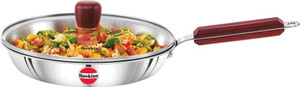 Hawkins 24cm Tri-Ply Stainless Steel Frying Pan with Lid, Silver ...