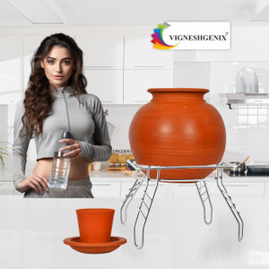 VIGSHRISE Fancy Water Pot and Matka Stand Stainless Steel Pot Stand ...