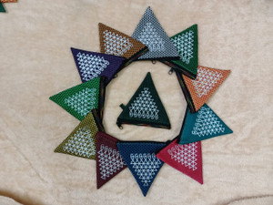 Tithi Creations Stylish Triangle Design Purse Bag Saraswati Yantra ...