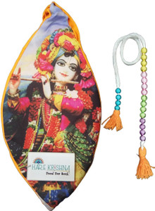 Hare Krishna Food For Soul Krishna Face Chanting Bag-Bead Bag-Gomukhi ...