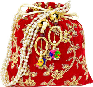 AILTINO Samosa-Potli-Velvet Red Potli Red - Price in India | Flipkart.com