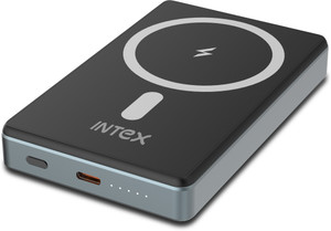 Intex 10000 mAh 15 W Wired & Wireless With MagSafe Pocket Size Power ...