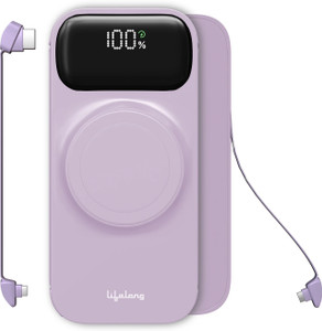 Lifelong 10000 mAh 22.5 W Wired & Wireless With MagSafe Compact Power ...