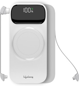 Lifelong 10000 mAh 22.5 W Wireless With MagSafe Slim Pocket Size Power ...