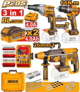 INGCO Cordless 3 pcs combo kit COSLI250591 Cordless Drill Price in ...