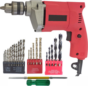 Inditrust RED Heavy duty 10mm Electric Drill machine & 13pc HSS 5pc W ...