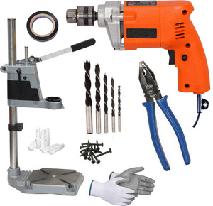 Digital Craft 10mm 400W Drill Machine with Stand, 8” Combination Plier ...