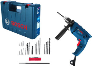 BOSCH GSB 600 Corded Electric Impact Drill with Wrapset Kit, 600 W ...