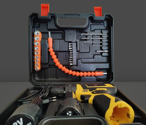 RMGS 10mm 12V Variable Speed Cordless Screwdriver Double Battery with ...