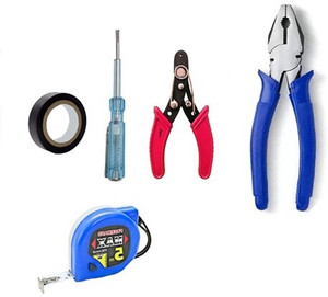 Red Champion Plier, Elecrtic Tester, Wire Cutter, Tape, 3m Inchitape ...