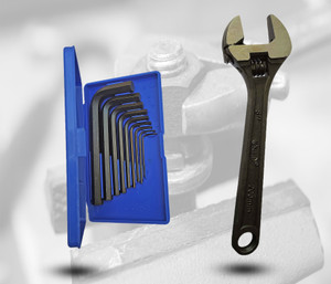 Inditrust Multi size 9pc Hex allen key set BOX with 1pc Adjustable ...