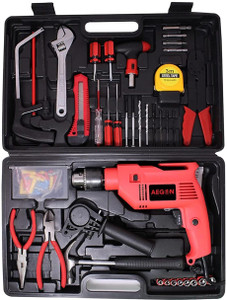 AEGON Variable Speed Reversible 500W Electric Drill Machine with 121 ...