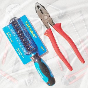 4MECH 31 Pcs. Bit Driver Set BS-31+8" Combination Plier Hand Tool Kit ...