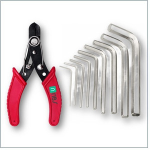 NBS NBS Wire Cutter and 9 Pieces Steel Hex Allen Key Hand Tool Kit ...