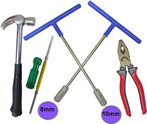 Inditrust 2pc Hex Socket set 8mm & 10mm with Claw Hammer Plier 2in1 ...