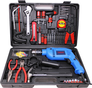 AEGON ADM13MM-Blue All-in-One Tool Kit with Impact Drill, 750W, 2 Modes ...