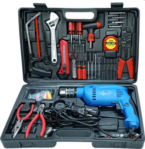 Mass Pro 13mm Powerful Impact Drill Tool Kit 750W Reversible Multi Tool ...