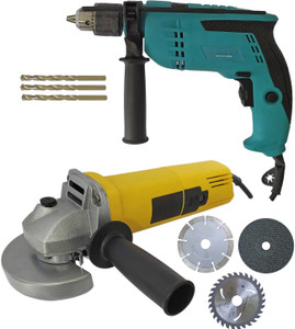 Inditrust 900w Angle Grinder & Impact Drill machine with 3 type Wheel ...