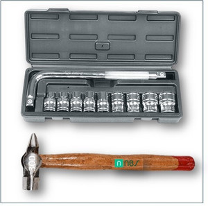 NBS NBS Cross Pein Hammer-300 GRM and 10 Piece Goti Set Hand Tool Kit ...
