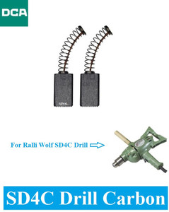 SINAL Carbon Brush Set (DCA Make) For Ralli Wolf Drill Model SD4C (CR23 ...