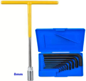 vyas 8mm T Spanner Set with 9 pcs allen key set for your bike home work ...