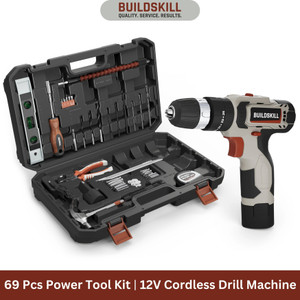 BUILDSKILL 12V Cordless Impact drill machine toolkit | 69 pieces | 1400 ...