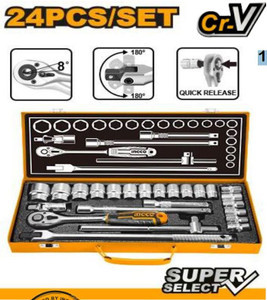 INGCO 24 Pcs SOCKET SET -HKTS12242 Hand Tool Kit Price in India - Buy ...