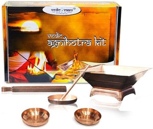 Vedic Vaani Agnihotra Kit- Copper Agni Havan Kund Set | Agnihotra ...